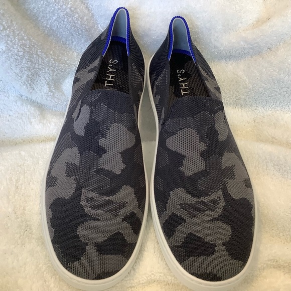 Rothy's | Shoes | Rothys The Slip On Grey Camo Knit Fabric Sneakers ...